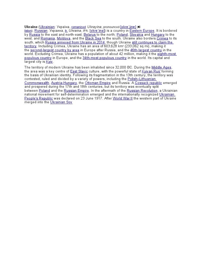 Ukraine (:: Pronounced Ipa | PDF