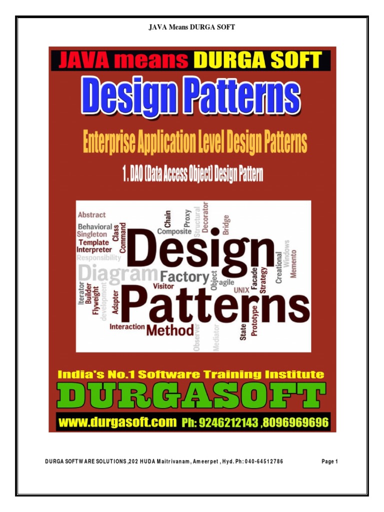JAVA DAO Design Pattern Explained | PDF | Software Architecture | Data ...