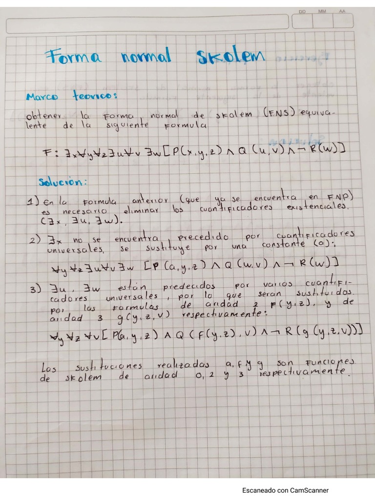 Forma Normal Skolem | PDF