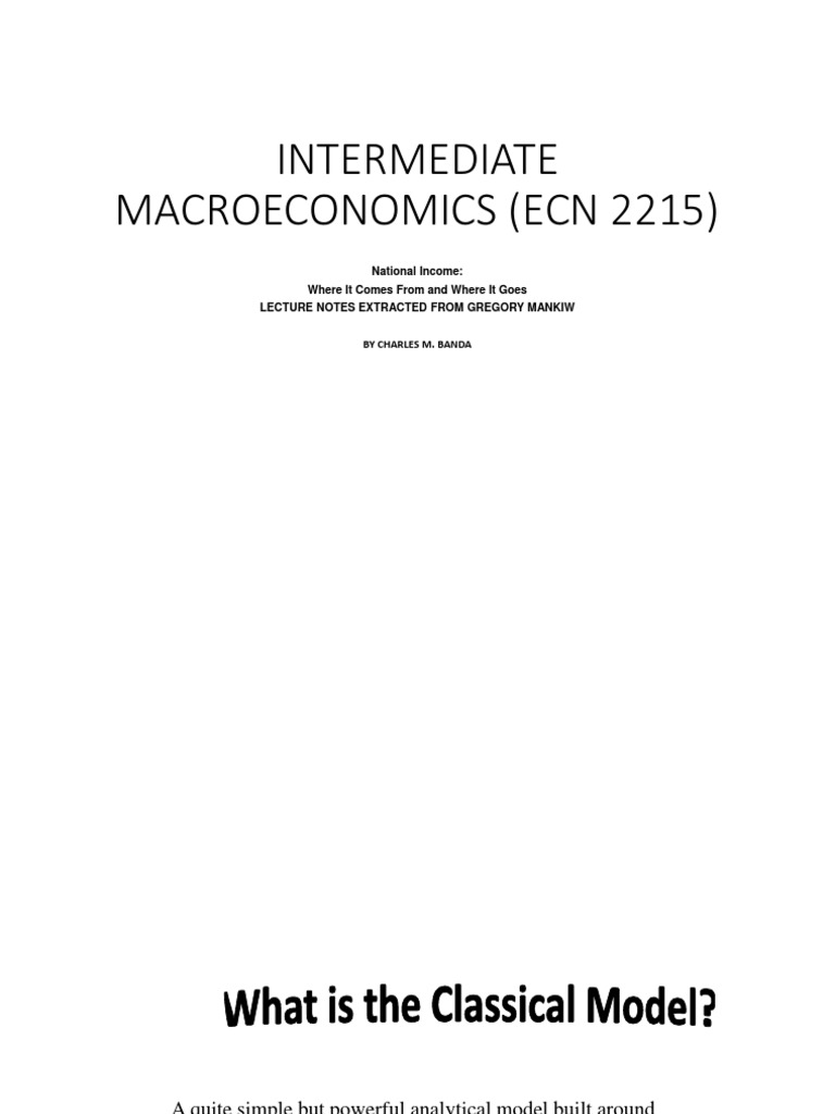 Intermediate Macroeconomics (Ecn 2215) | PDF | Production Function ...