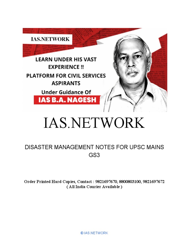 Disaster Management Notes For Upsc Mains GS3 | PDF | Flood | Natural ...