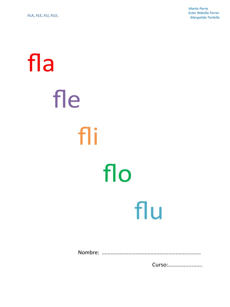 FLA FLE FLI FLO FLU Imprenta | PDF