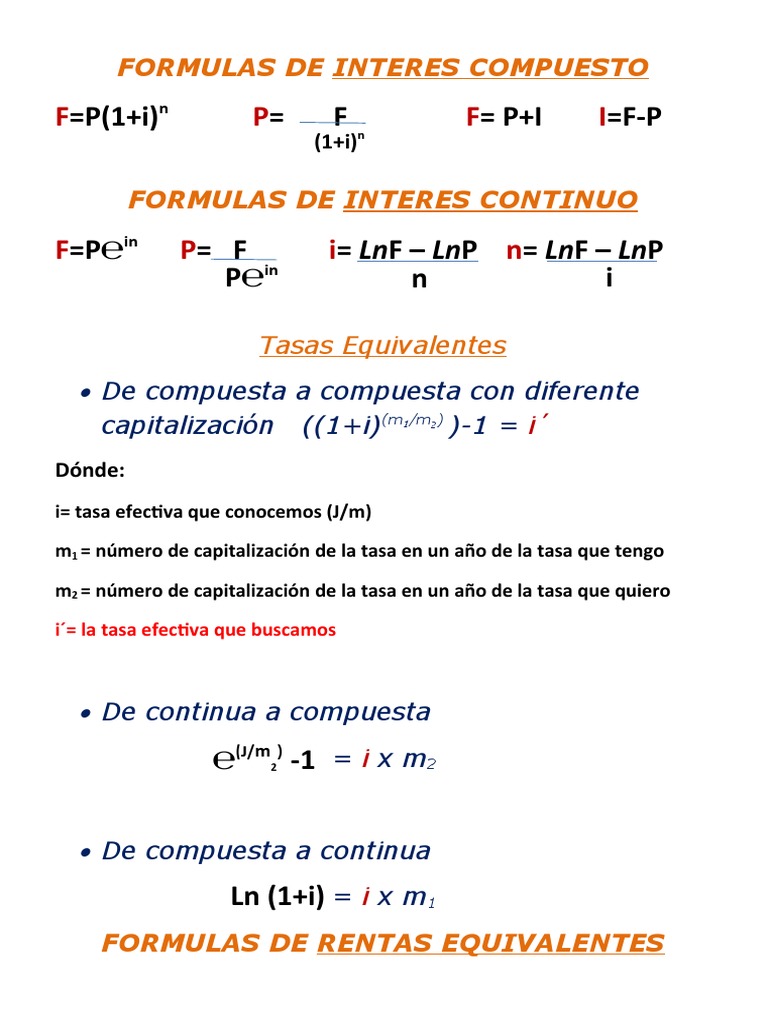 Formulas Conversion | PDF