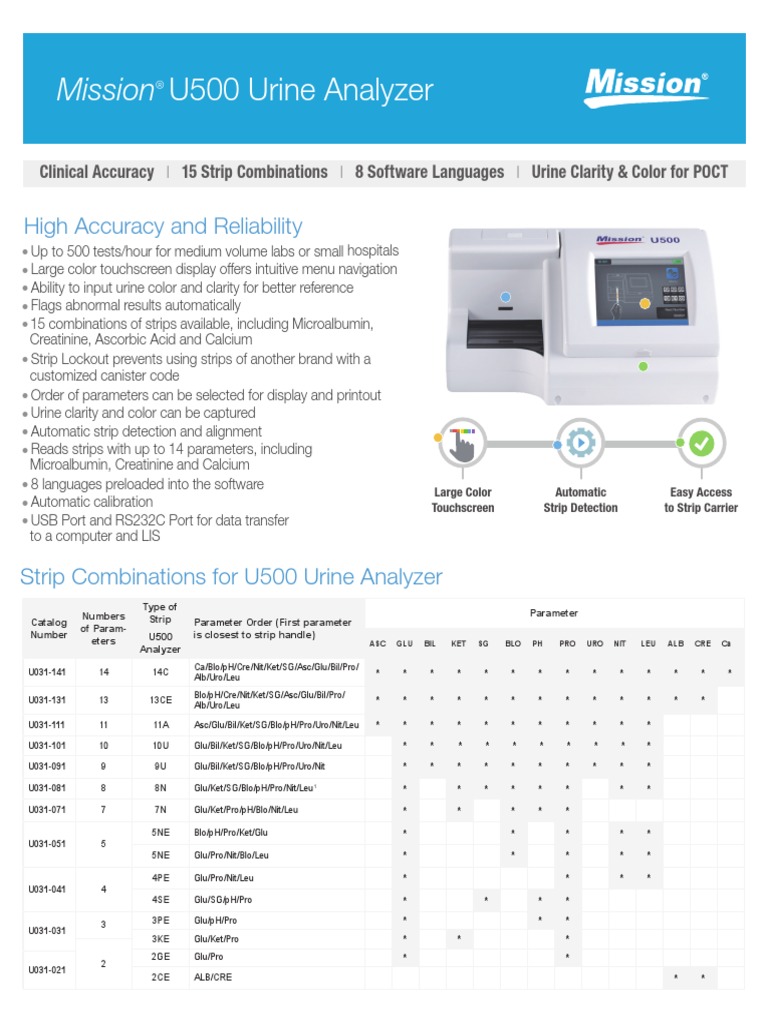 PN 2170004201 U500-Mission-Urine-Analyzer PRINT | PDF | Barcode ...