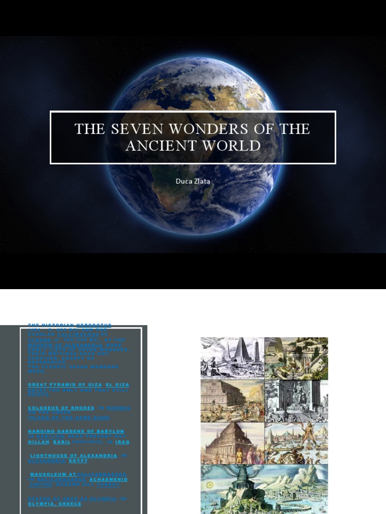 The Seven Wonders of The Ancient World | PDF | Archaeology | Sculpture