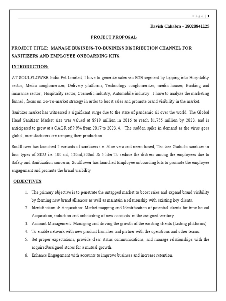 Project Proposal - Ravish Chhabra - 18020841125 | PDF | Brand | Sales