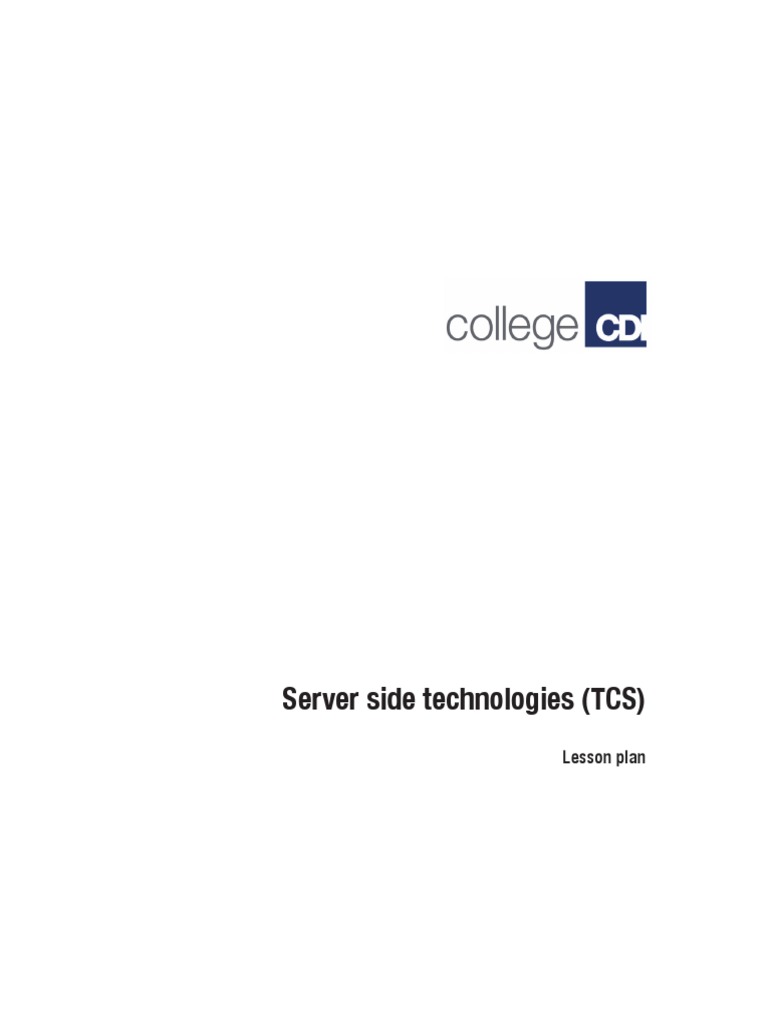 Tcs Lesson Plan Eng PDF | PDF | Php | Web Server