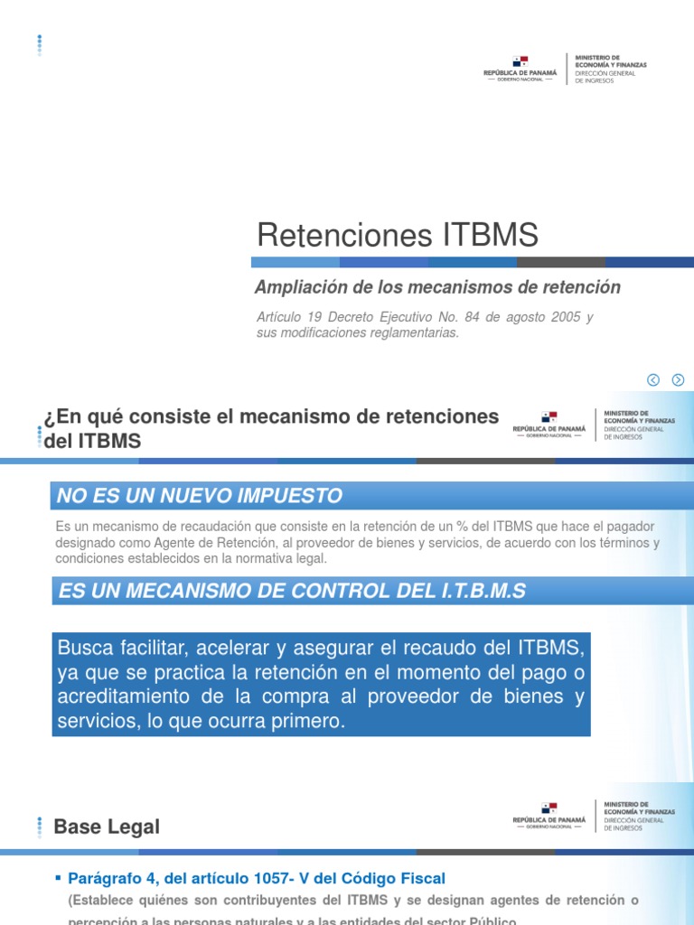 Mecanismos de Retención del ITBMS en Panamá | PDF | Impuesto sobre la ...