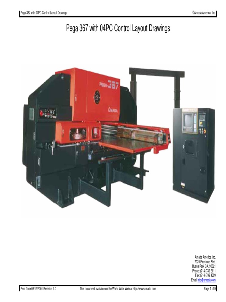 AMADA Pega 367 With 04PC Control Layout Drawings Manual | PDF | World ...