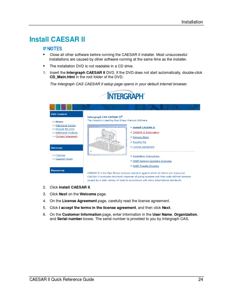 Install CAESAR II: CD - Main - HTML in The Root Folder of The DVD | PDF