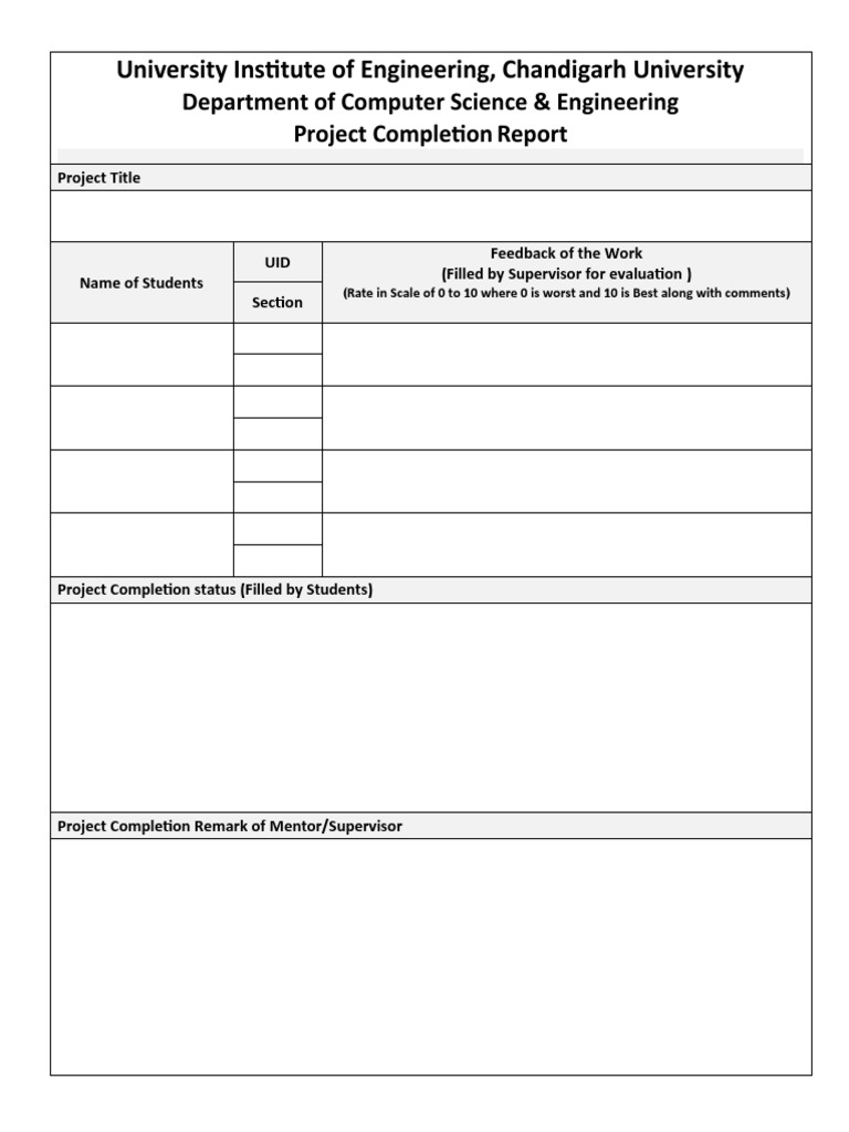 Project Completion Report | PDF