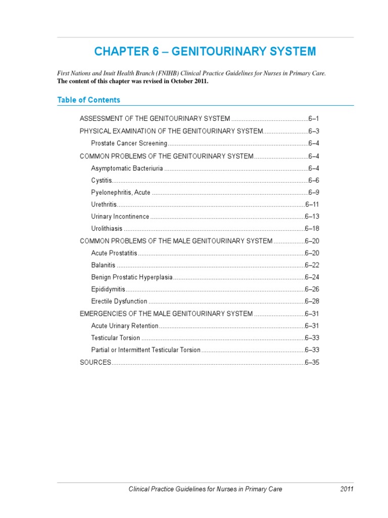 Chapter 6 - Genitourinary System | PDF | Urinary Tract Infection ...