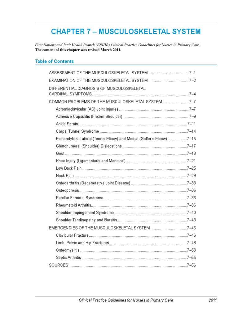Musculoskeletal System Guide for Nurses | PDF | Shoulder ...