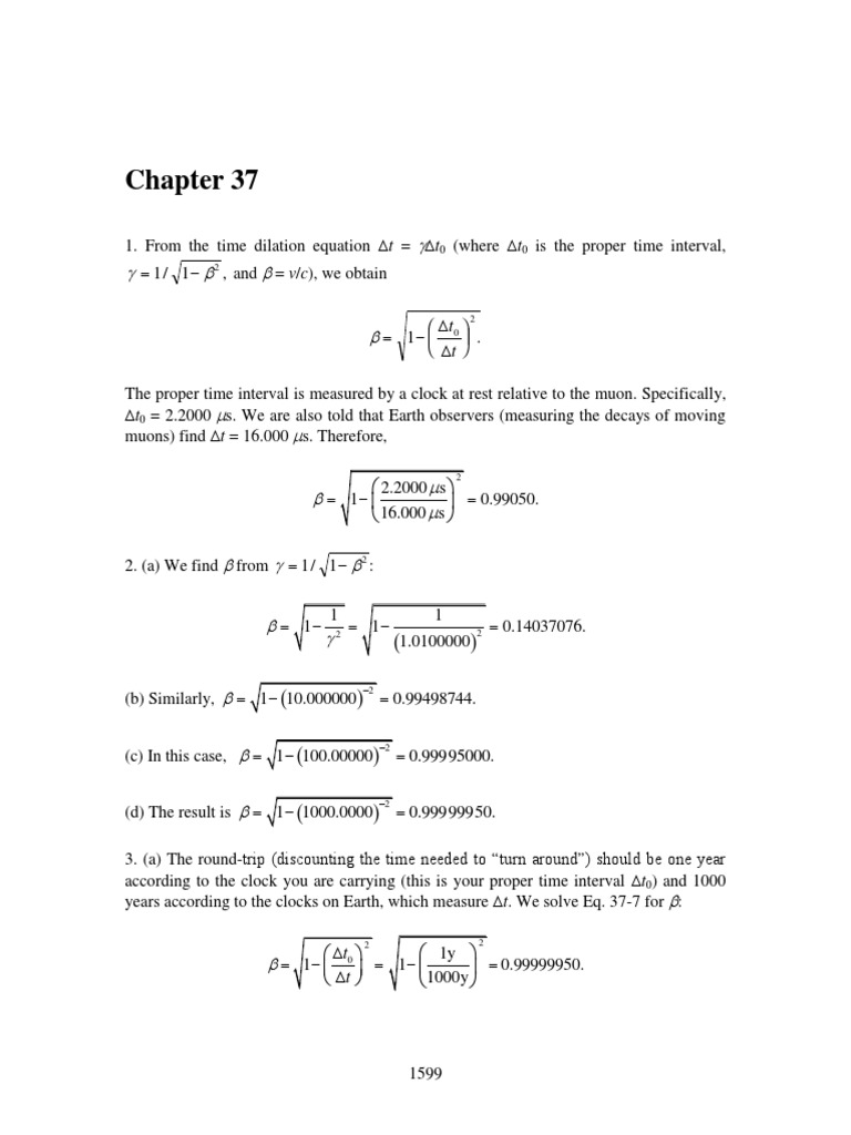Chapter 37 PDF | Download Free PDF | Electronvolt | Special Relativity