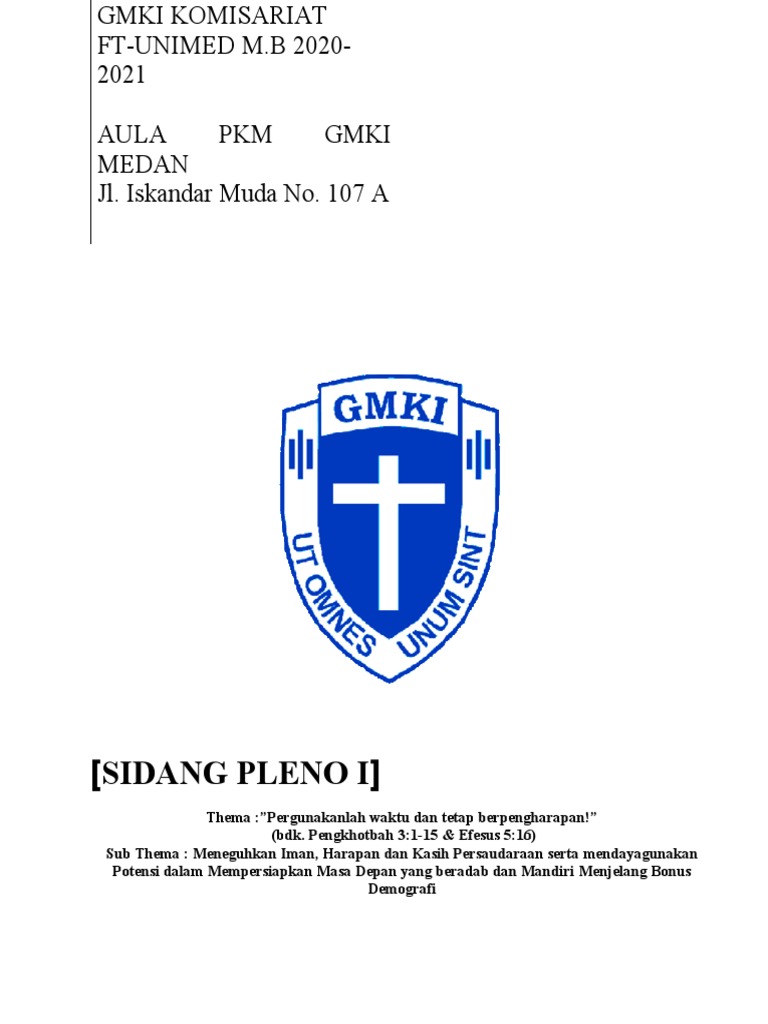 Sidang Pleno I GMKI FT-UNIMED 2020-2021 | PDF | Bisnis