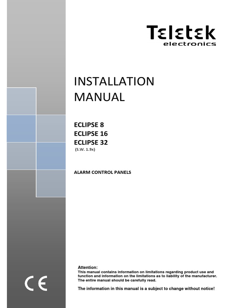 Teletek Eclipse 8 16 32 Installation Manual | PDF | Power Supply ...