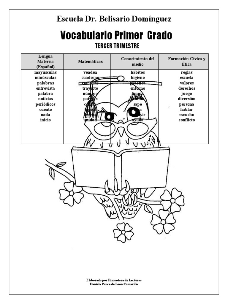 1 - Vocabulario Primero Grado | PDF