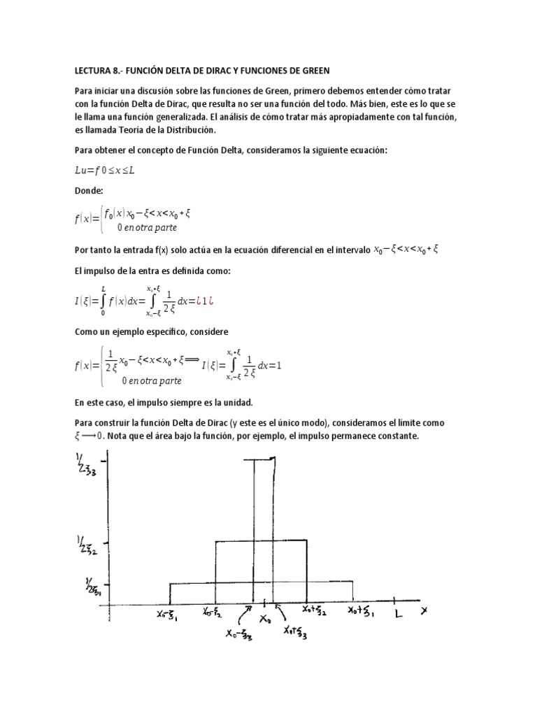8.-Función Delta de Dirac y Funciones de Green | PDF | La función de ...