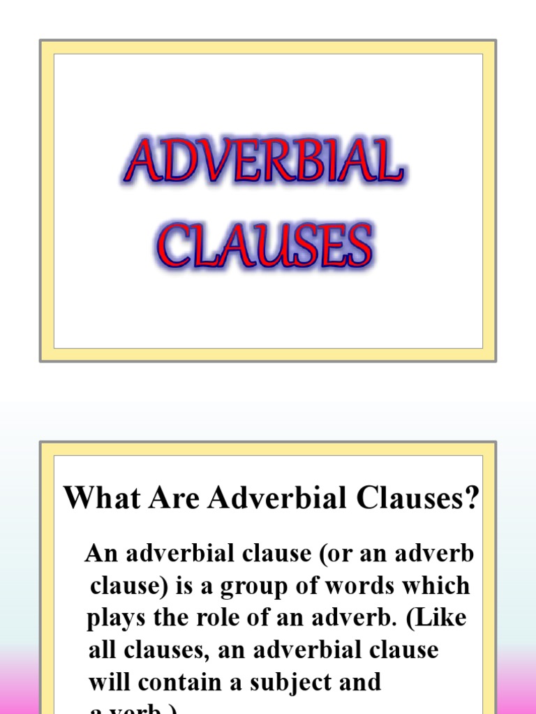 Adverbial Clauses of Time 1 | PDF | Adverb | Clause
