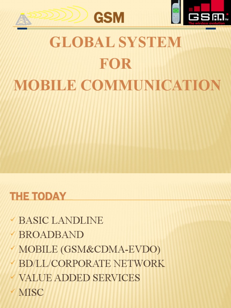 Global System FOR Mobile Communication | PDF | Telecommunications ...