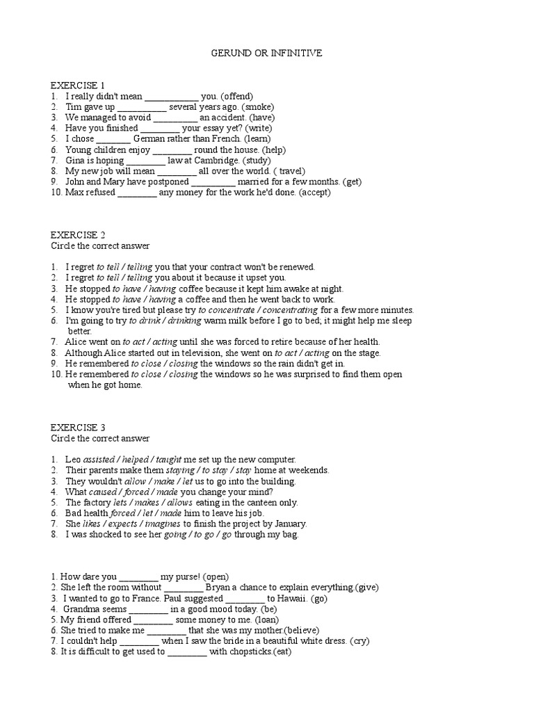 Gerund or Infinitive: Understanding the Differences Between Gerunds and ...