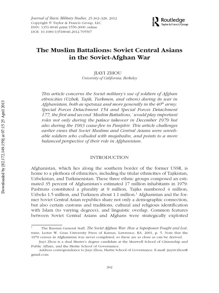 The Muslim Battalions Soviet Central Asi | PDF | Democratic Republic Of ...