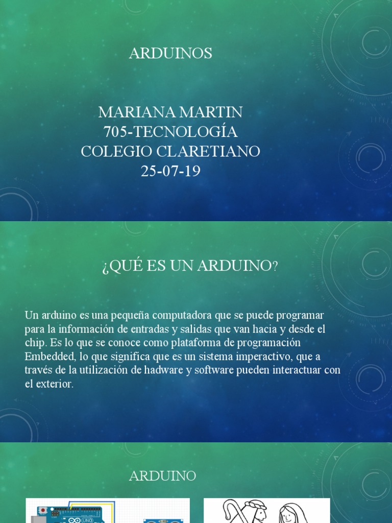 Presentacion Arduinos | PDF | Arduino | Electrónica