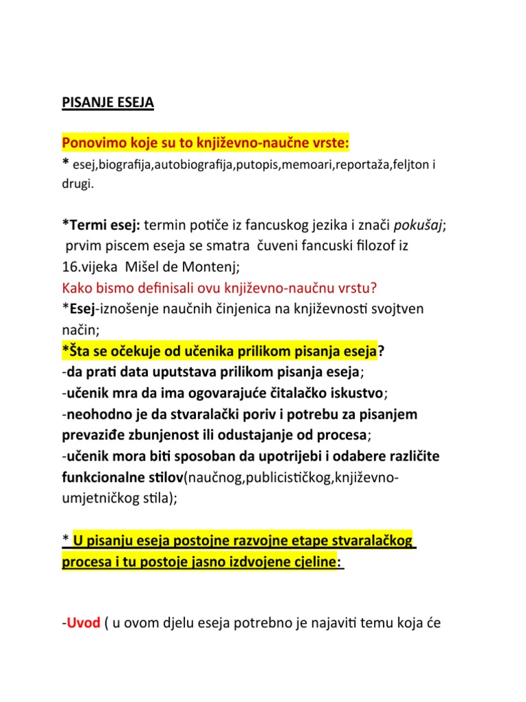 Platforma-Pisanje Eseja | PDF