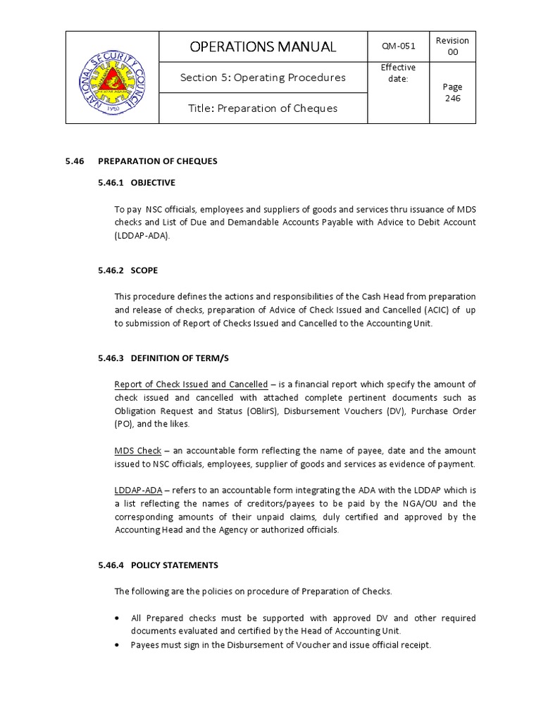 Operations Operations Operations Operations Manual Manual Manual Manual ...
