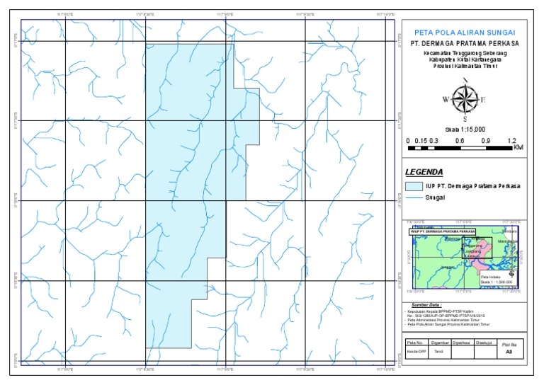 Peta Aliran Sungai di Wilayah Izin Usaha Pertambangan PT. Dermaga ...