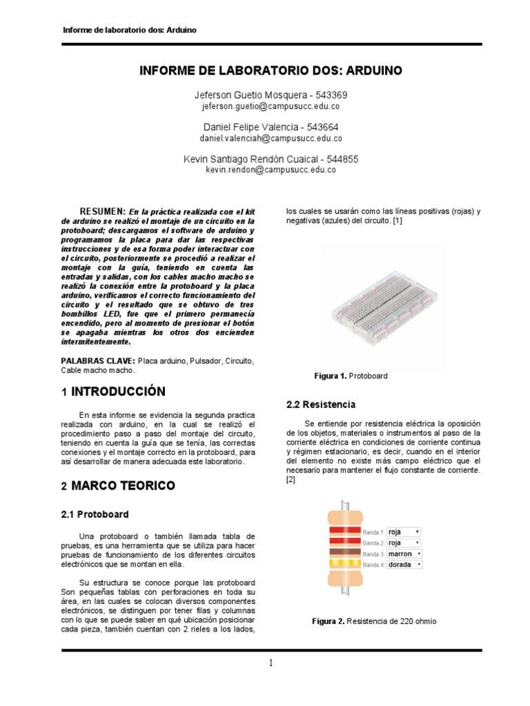 Practica 2 Arduino | Descargar gratis PDF | Arduino | Microcontrolador