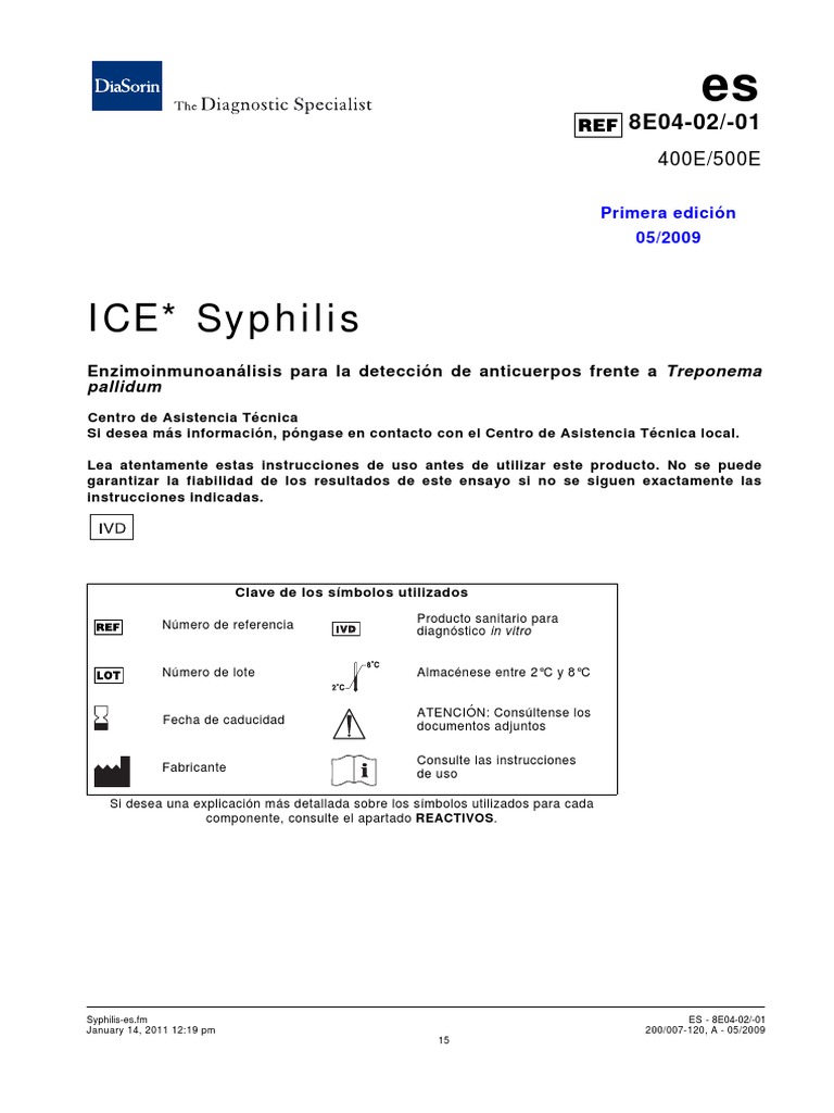 Syphilis Es | PDF | Anticuerpo | Concentración