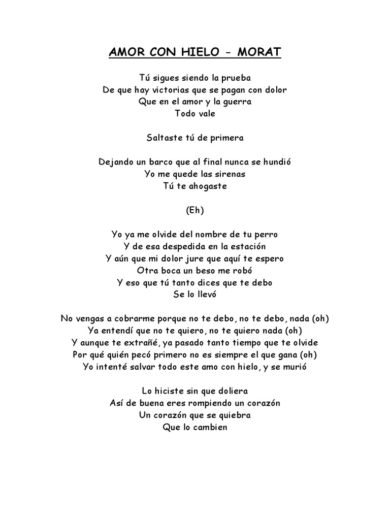 Letras Coro | PDF | Amor | Entretenimiento (general)