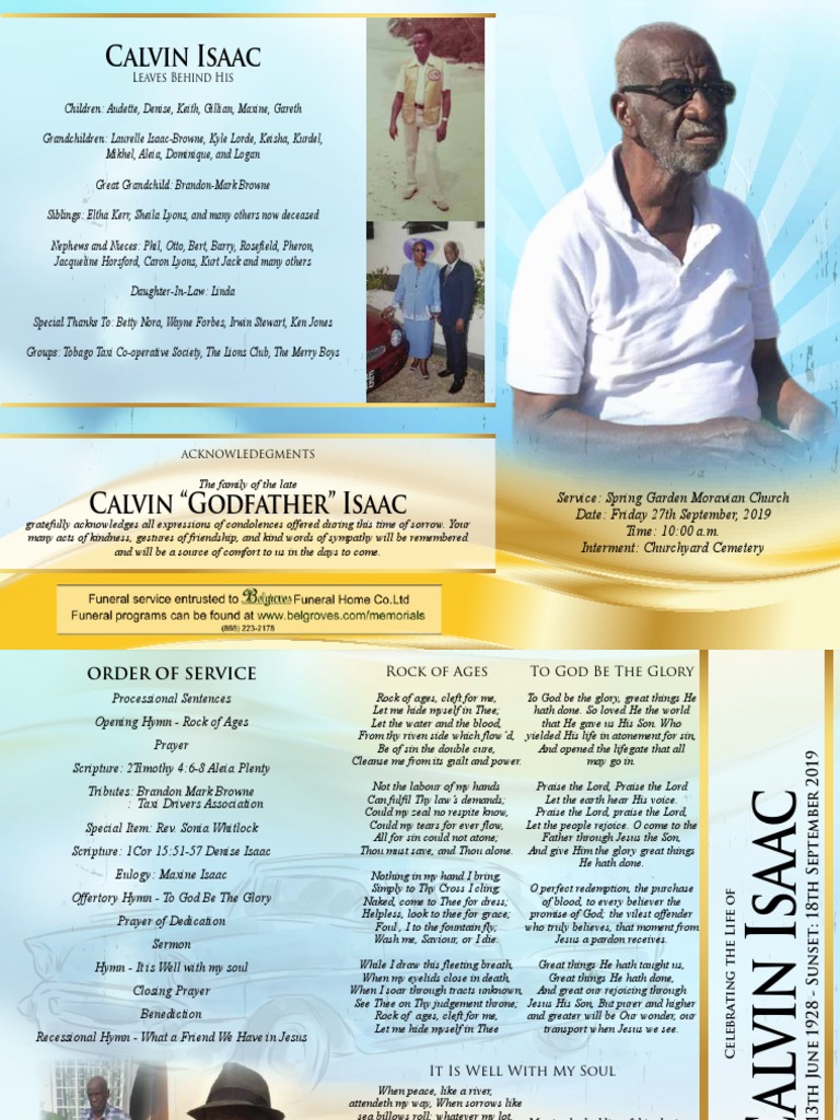 Calvin Isaac: Leaves Behind His | PDF | Religious Behaviour And ...