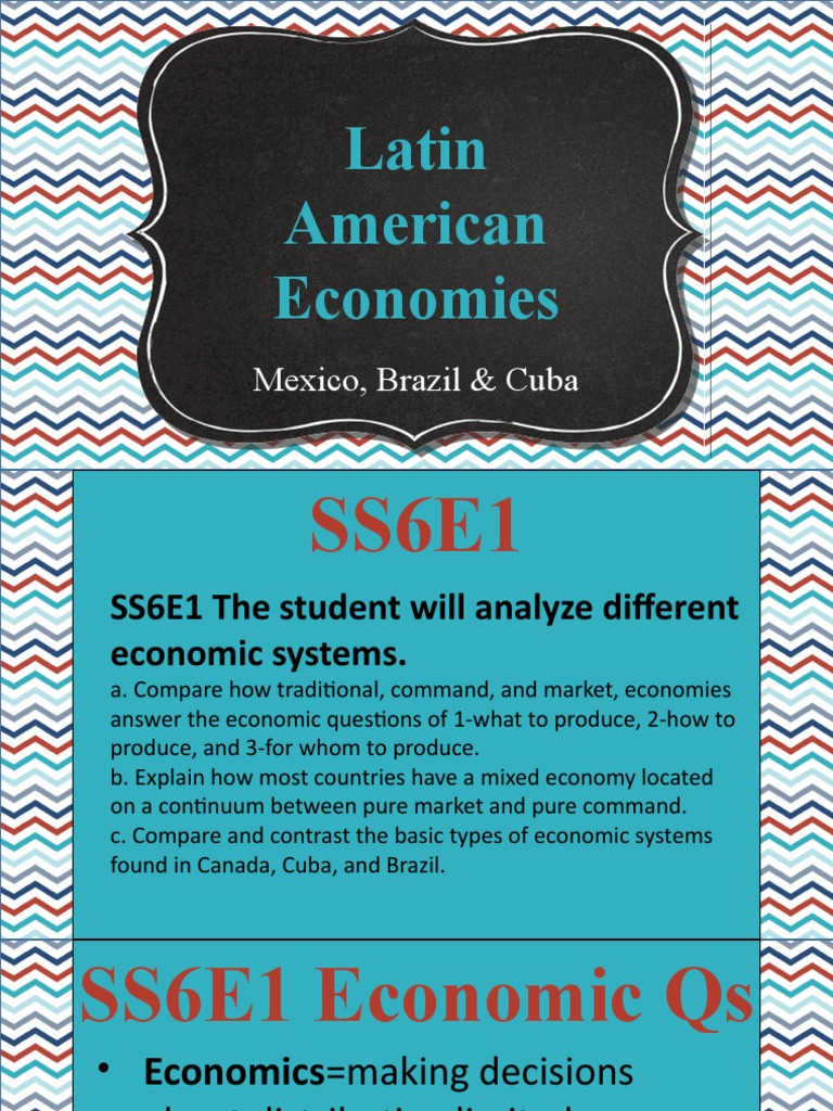 Mexico Brazil Cuba Economies Power Point | PDF | Economic System | Cuba