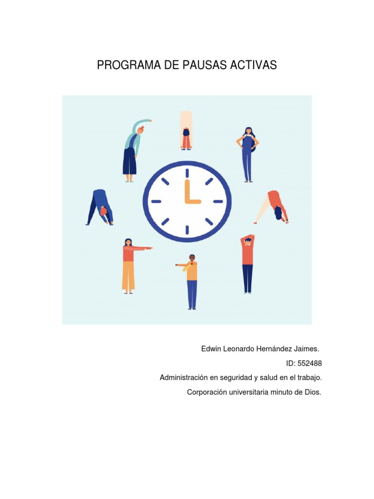 Programa de Pausas Activas PDF | PDF | Mano | Hombro