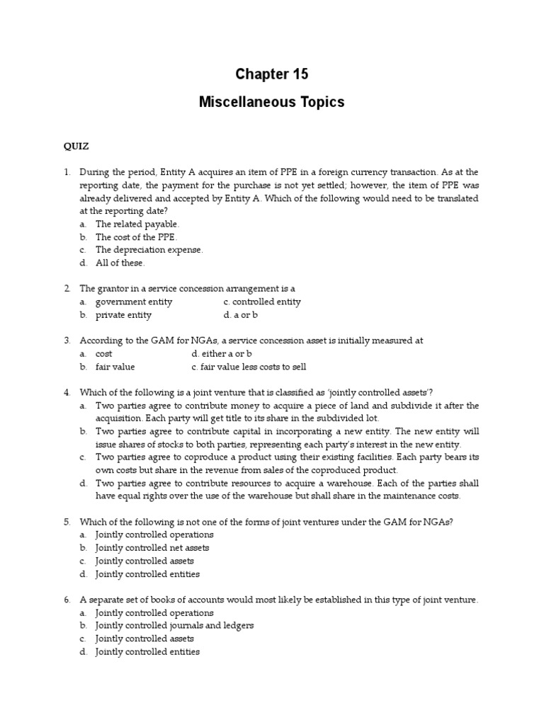 editedQUIZ CHAPTER-15 MISCELLANEOUS-TOPICS | PDF | Exchange Rate ...
