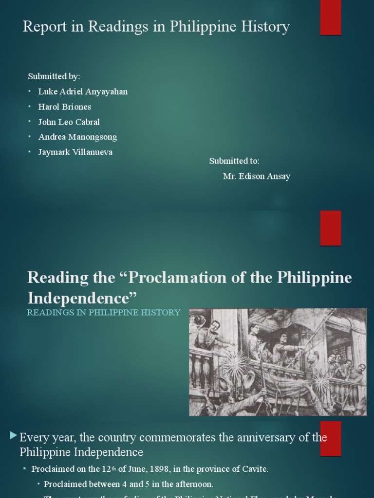 G3-Reading The Proclamation of The Philippine Independence | PDF ...