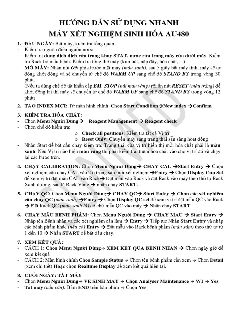HDSH Nhanh Au480 - Sunmed | PDF