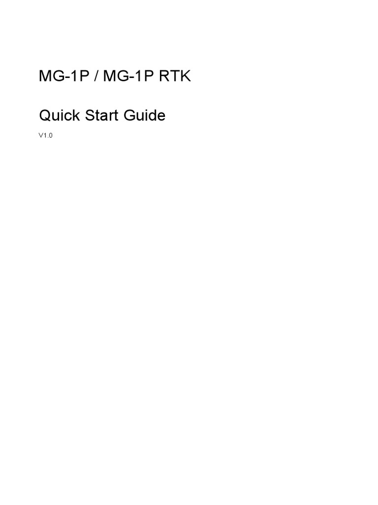 Mg-1P / Mg-1P RTK Quick Start Guide | PDF | Radio | Electromagnetic ...
