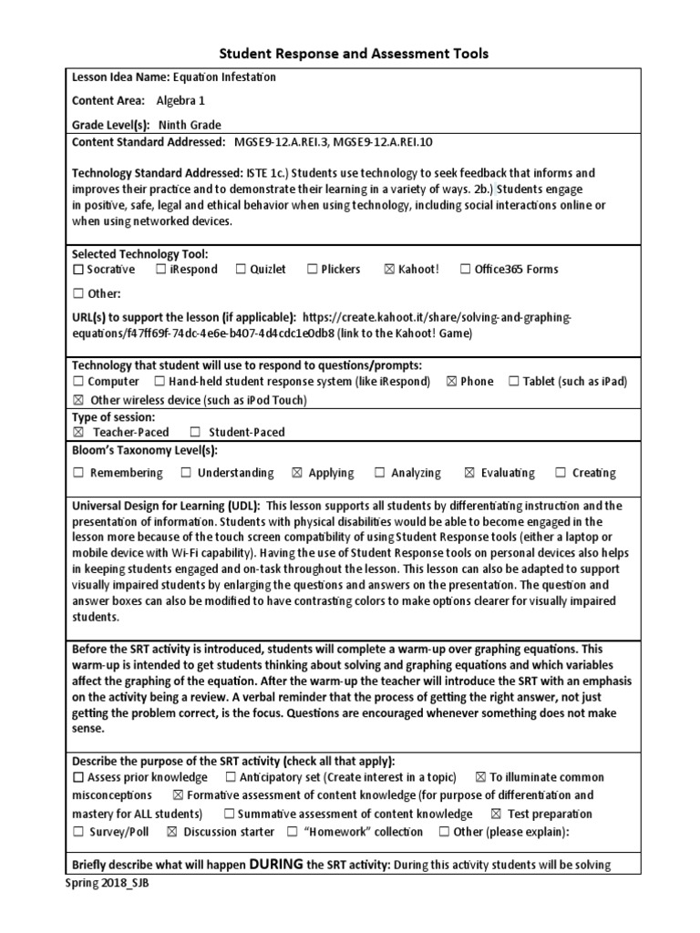 Woodyard SRT Itec Template | PDF | Multiple Choice | Educational Assessment