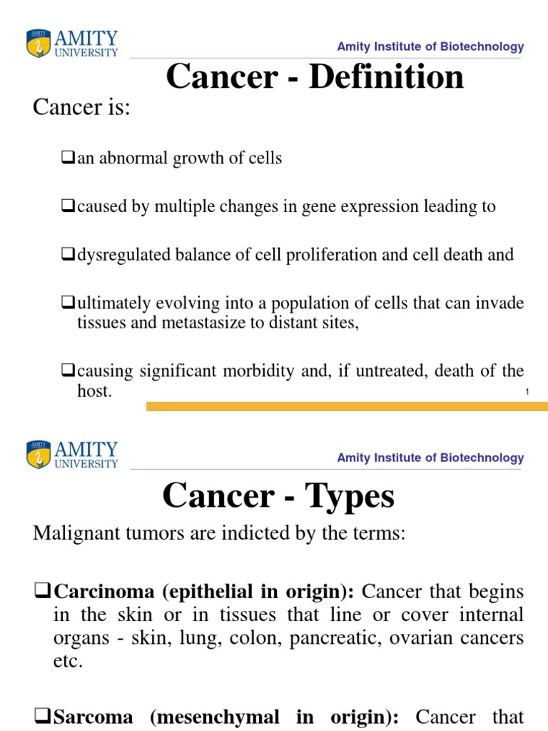 Lecture 1 Cancer Introduction | PDF | Benign Tumor | Cancer