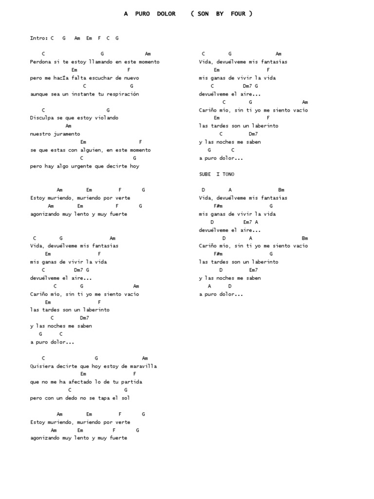A Puro Dolor Son by Four | PDF
