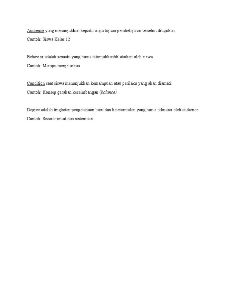 ABCD Tujuan Pembelajaran RPP | PDF | Bisnis