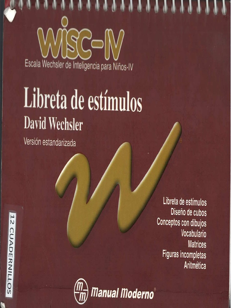 Libreta de Estímulos Wisc Iv PDF | PDF