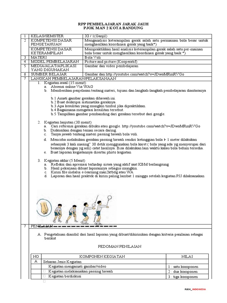 RPP XI Bola Voli | PDF
