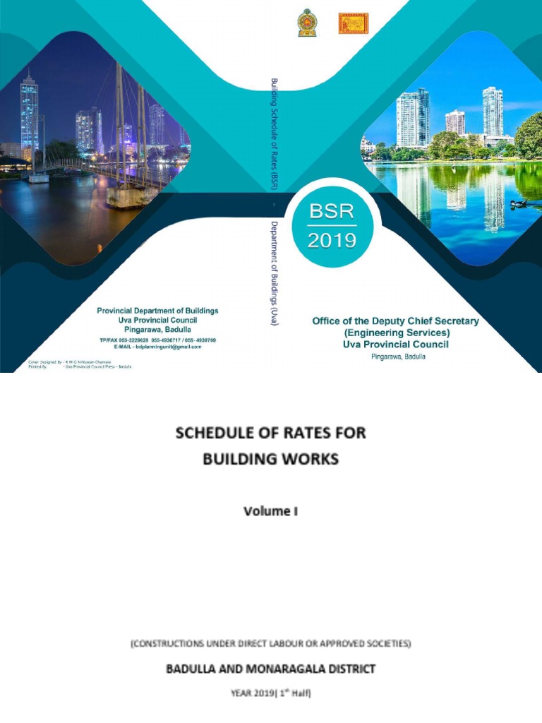 BSR Building Schedule Rate | Download Free PDF | Specification ...