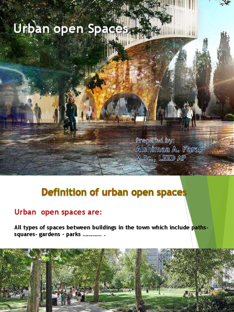Types and Importance of Urban Open Spaces | PDF | Parks | Lawn