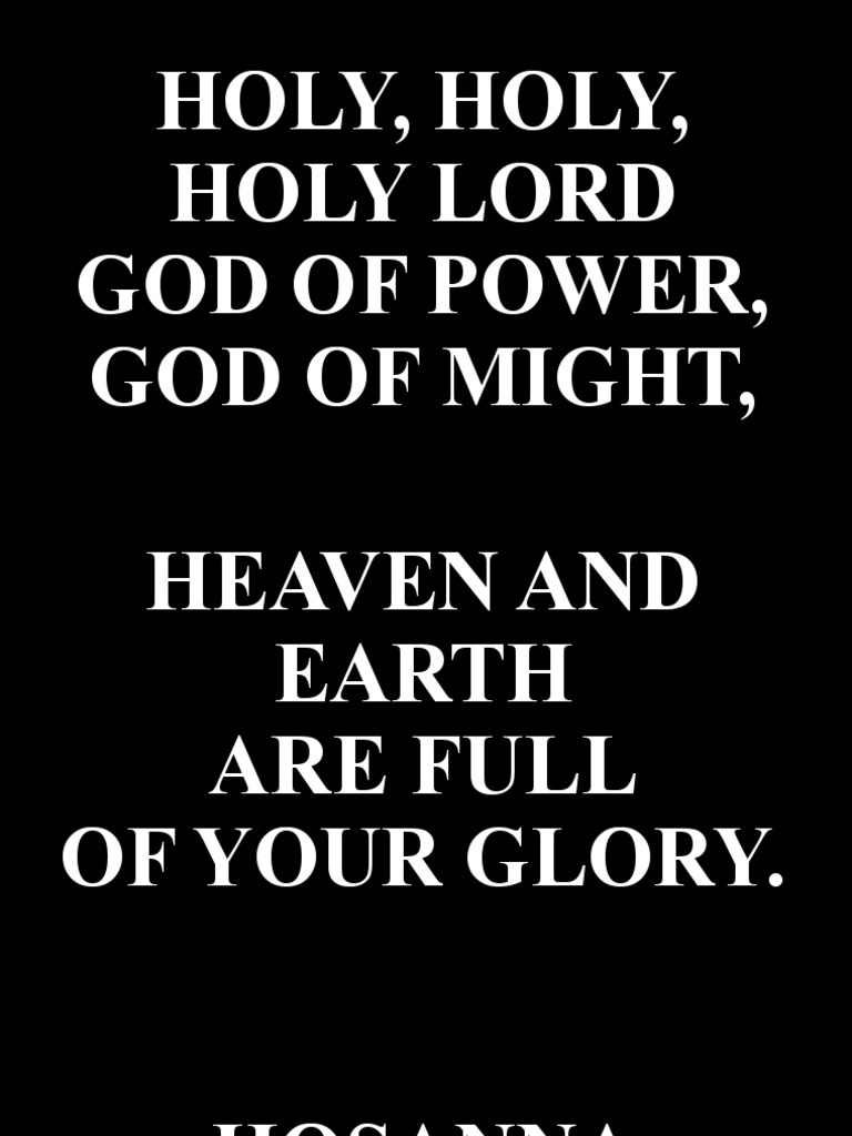 Holy, Holy, Holy Lord God of Power, God of Might | PDF | Religion ...