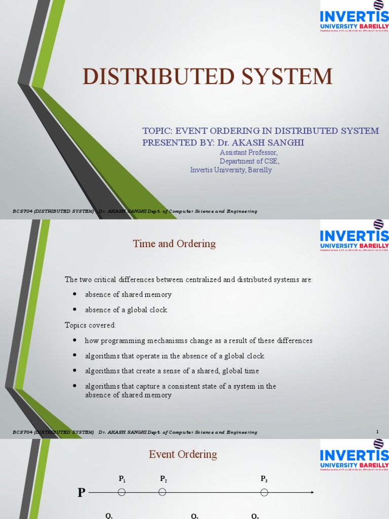 Distributed System - Event Ordering | PDF | Distributed Computing | Concurrent Computing